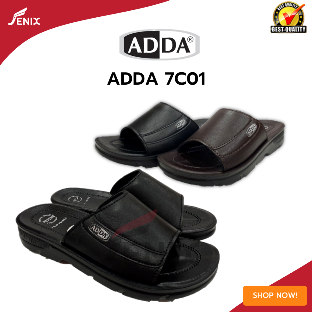 รองเท้า ADDA รองเท้าผู้ชาย รุ่น 7C01 พื้นหนา มี 2 สี สีดำ และสีน้ำตาล ...