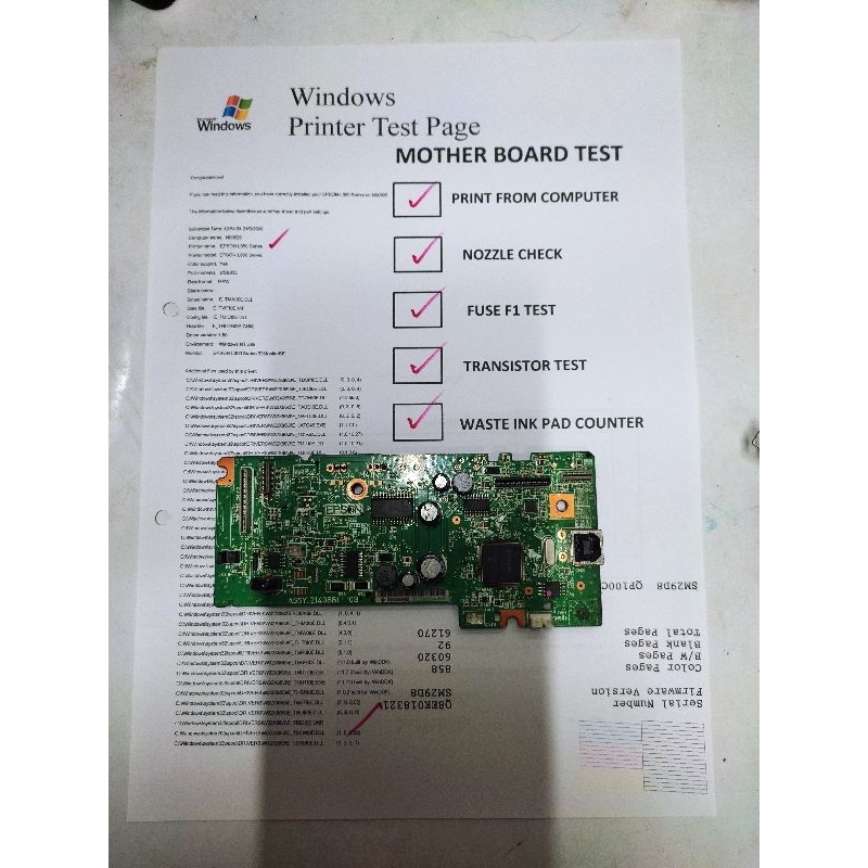 mainboard epson L350 มือสอง ใช้งานปกติ | Shopee Thailand