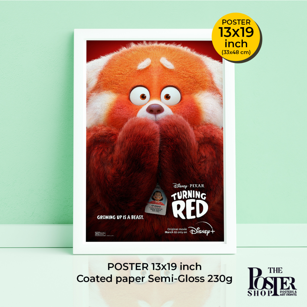 Turning Red Poster โปสเตอร์ แอนิเมชัน เขินแรงแดงเป็นแพนด้า Disney and ...