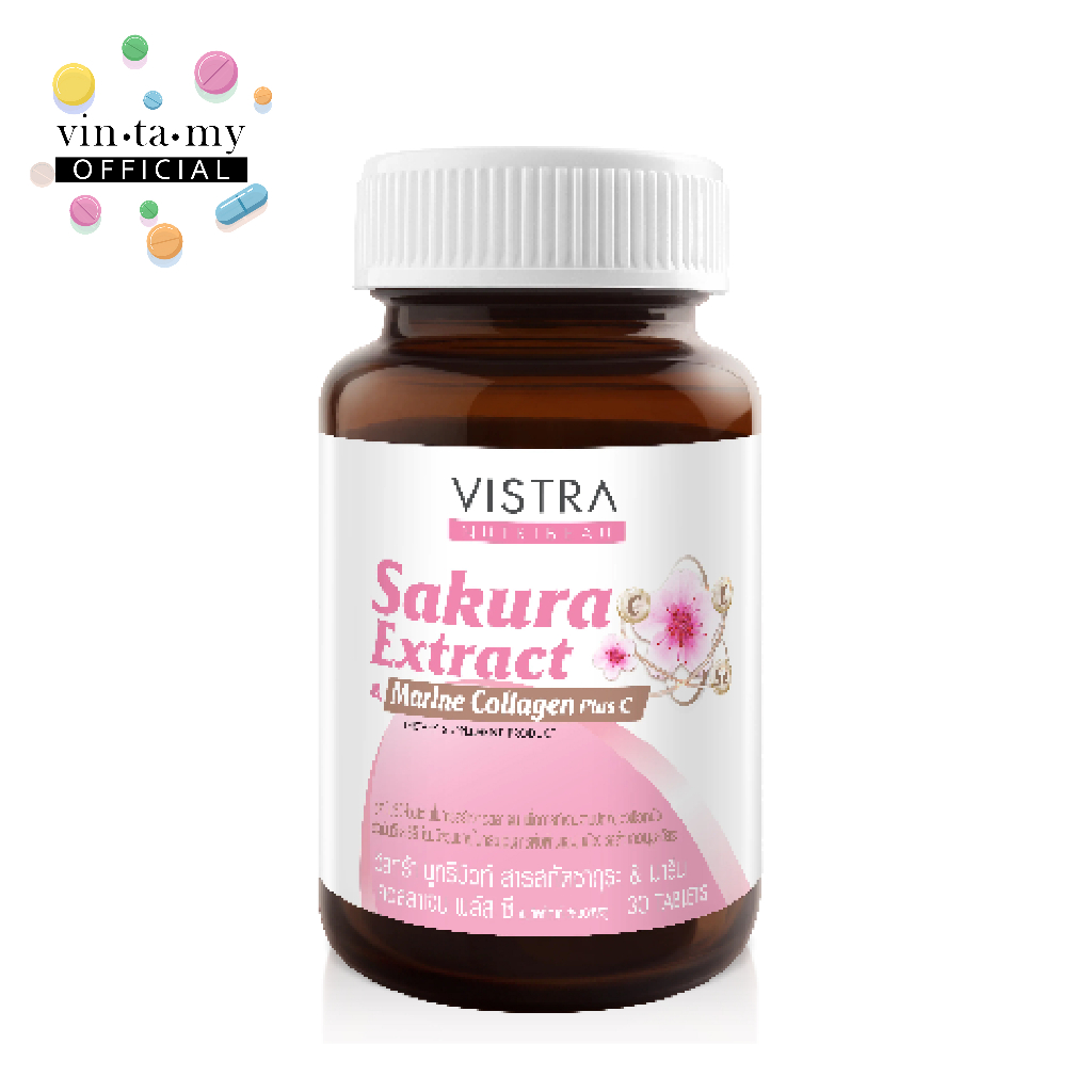 สินค้าใหม่! Vistra(วิสทร้า) Nutribeau Sakura Extract & Marine Collagen ...
