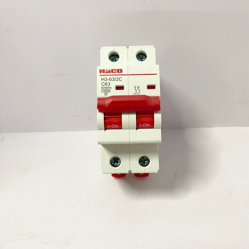 Haco ฮาโก้ เมนเบรกเกอร 40A 50A 63A MCB Miniature Circuit Breaker H3-40 ...