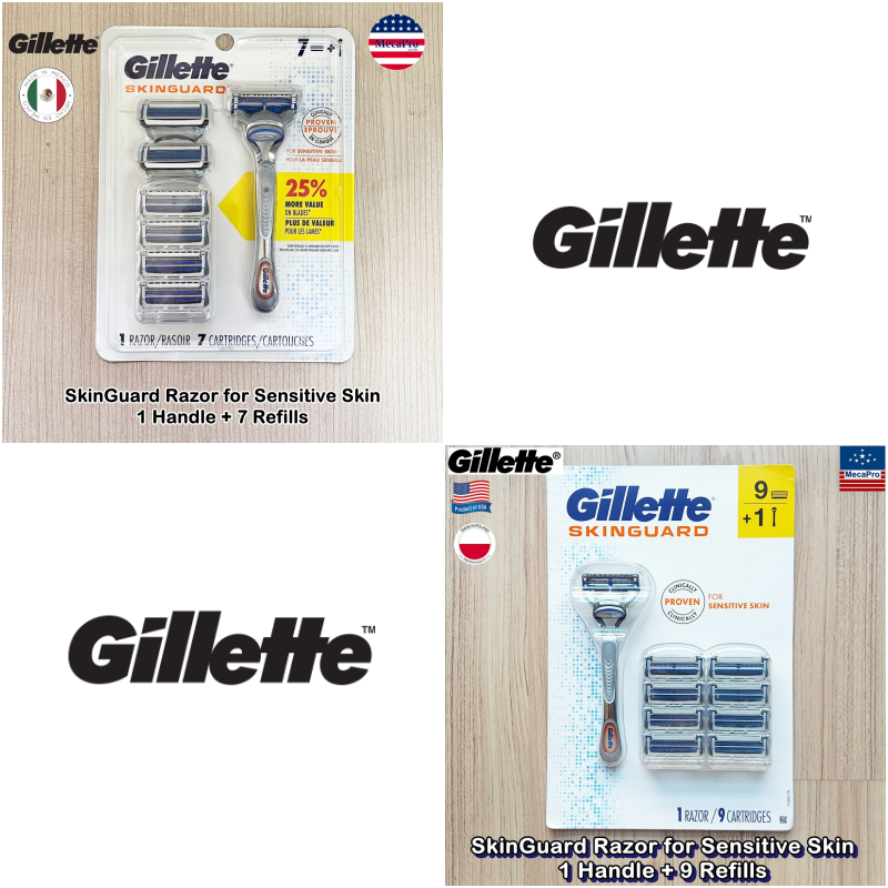 Gillette® SkinGuard Razor for Sensitive Skin 1 Handle And Refills ชุด ...