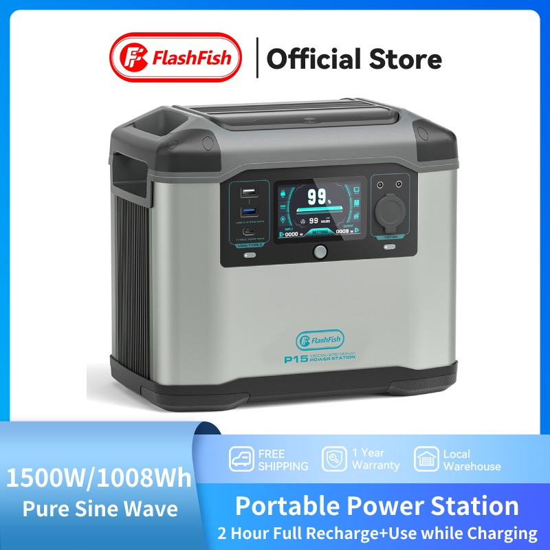 (2 Hrs Full Recharge) Flashfish Power box 1008Wh/1500W Portable Power ...
