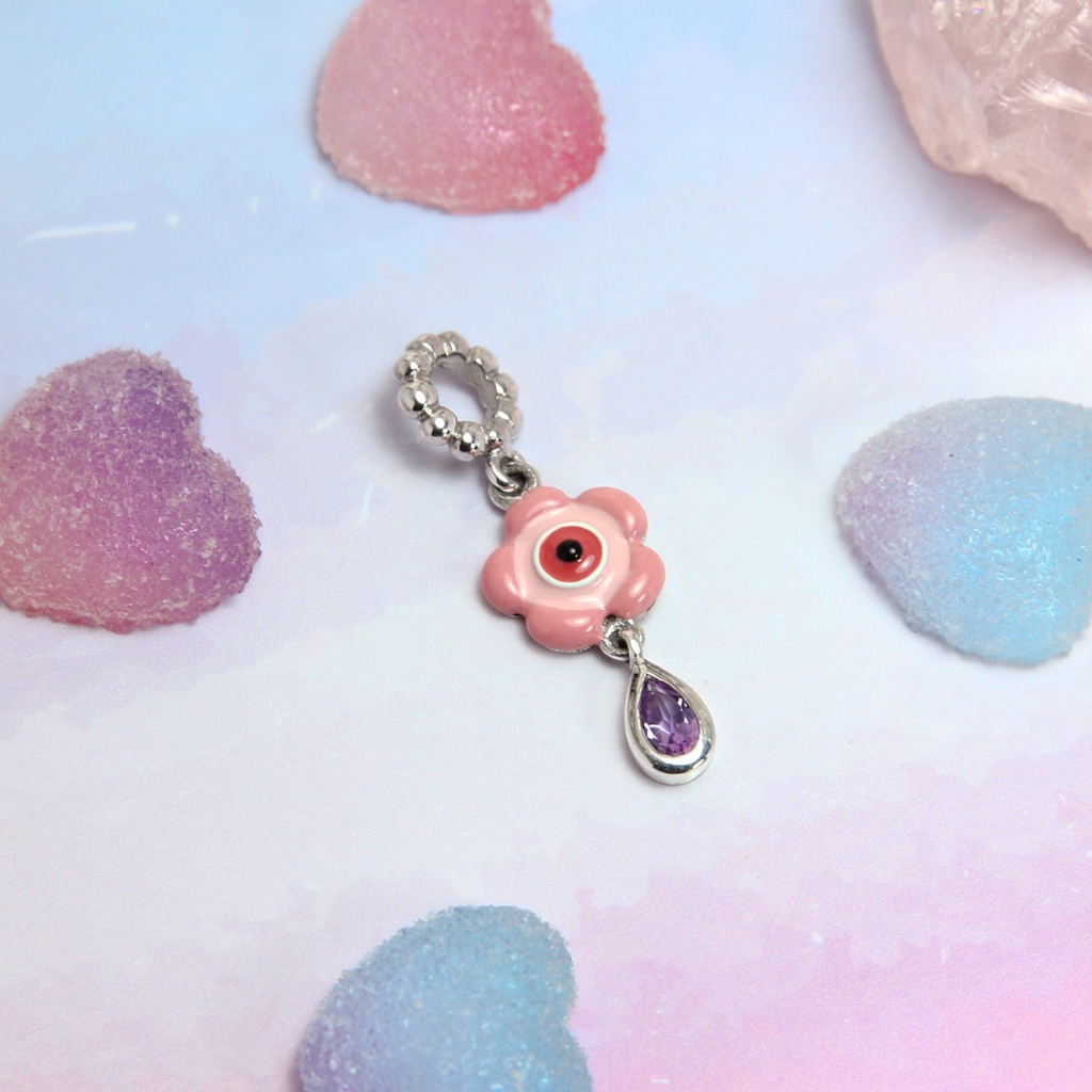 Moress Pink Evil Eye MORESS X BIRD EYE VIEW จี้เครื่องรางนำโชค | Shopee ...