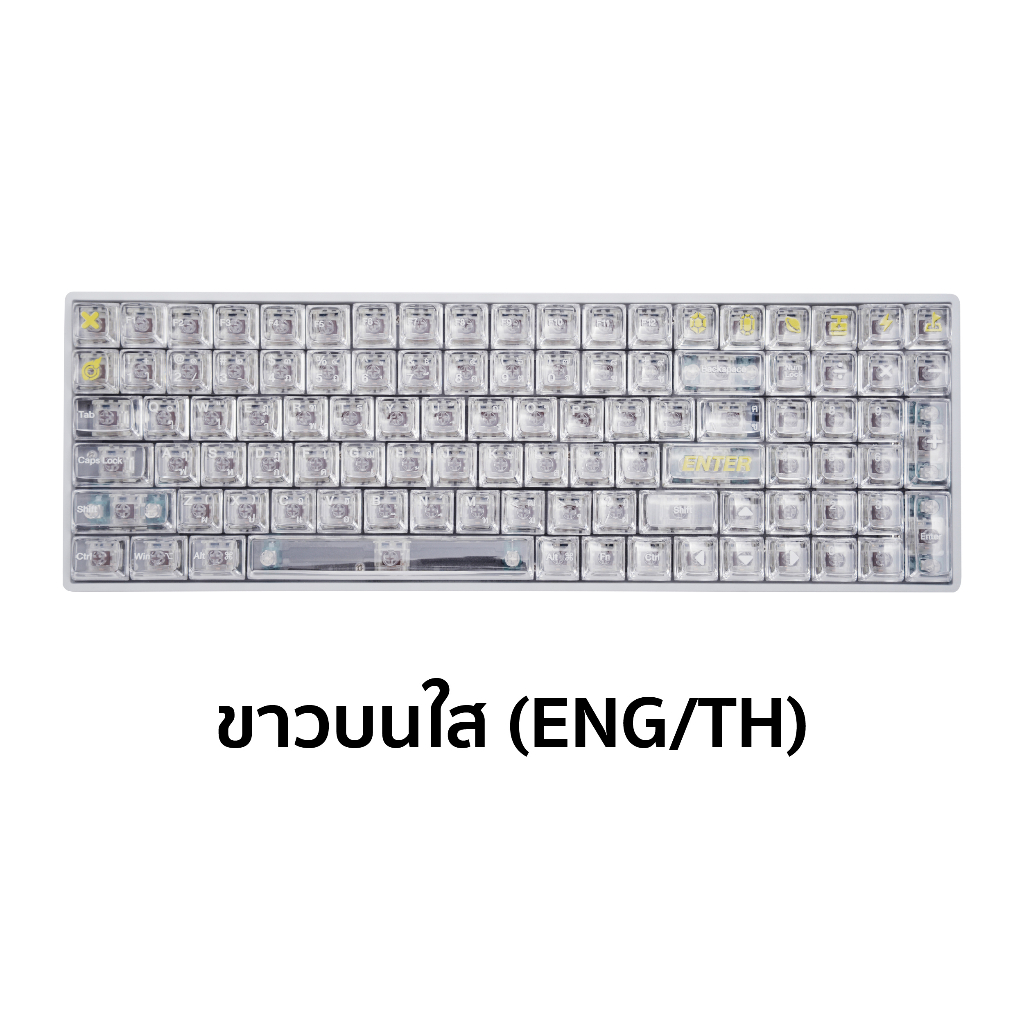 Loga Crystal keycaps Set : ชุดคีย์แคปใส Profile GDA 132 ปุ่ม | Shopee ...