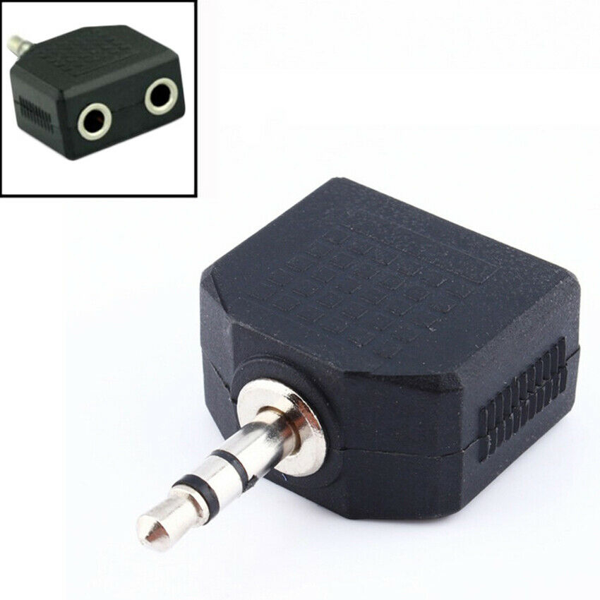 อะแดปเตอร์แยกสัญญาณเสียง 3.5mm Audio Double Jack Plug 1 Male to 2 ...