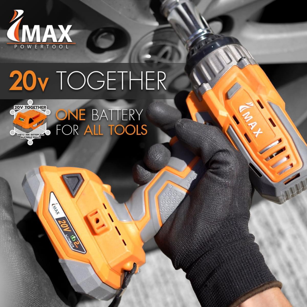IMAX บล็อกไร้สาย Together 20v. IMWE-001 แบต 2 ก้อน (หัวบล็อกรุ่นใหม่) | Shopee Thailand