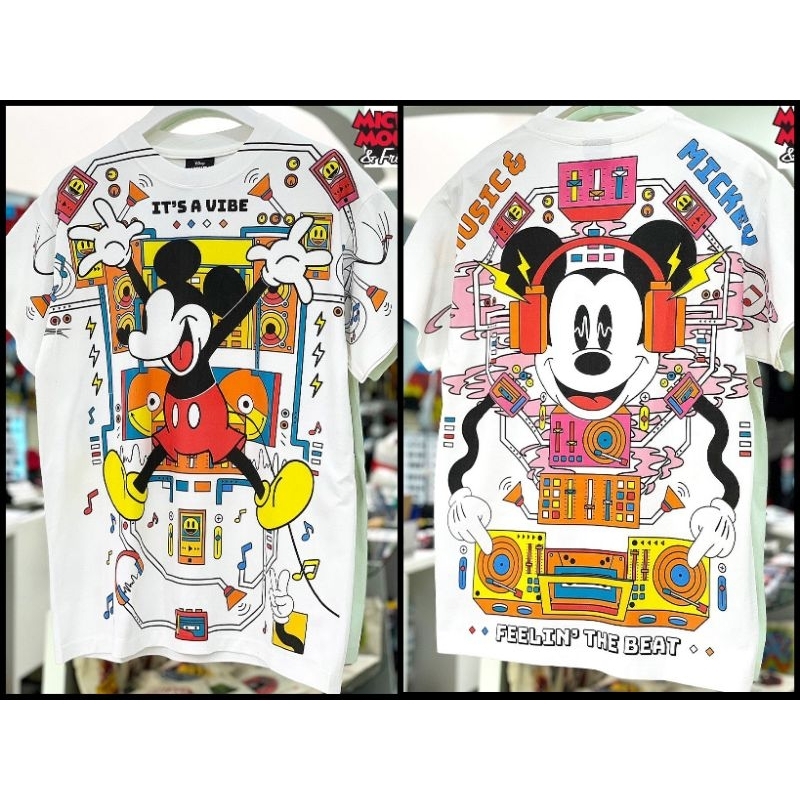 เสื้อOVP ลาย Mickey mouse สีขาว ( MOP-006 ) | Shopee Thailand