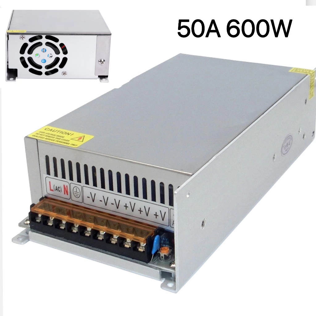สวิทชิ่ง หม้อแปลงไฟฟ้า Switching Power Supply สวิทชิ่ง เพาวเวอร์ ซัพพลาย12V 50A 600W | Shopee ...