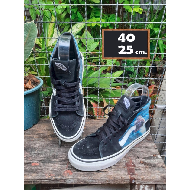 Vans Shark week jaws แวนส์ฉลามหุ้มข้อ 38.5/24.5 | Shopee Thailand