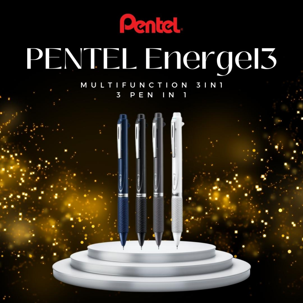 Pentel Energel 3 Multi Function 3 in 1 ปากกา 3 ระบบ (ของแท้ 100%) | Shopee Thailand