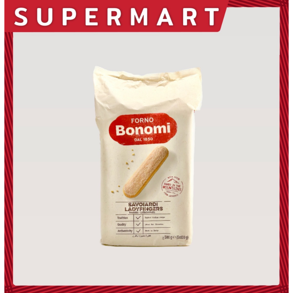 Bonomi Lady Fingers Biscuit ขนมอบกรอบชนิดแท่ง ตรา โบโนมิ ขนาด 500 g ...