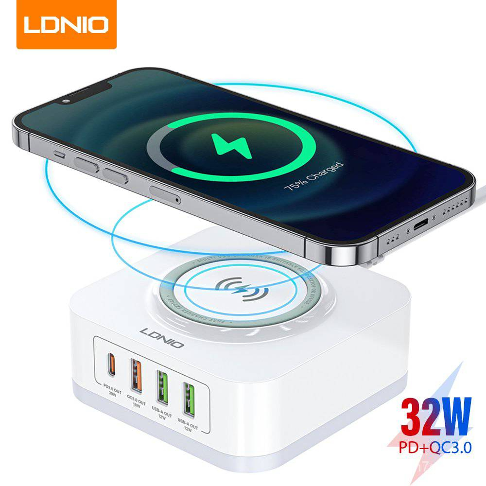 LDNIO AW004 adapter 8 usb desktop charger 10A quick charge USB 3.0 ...