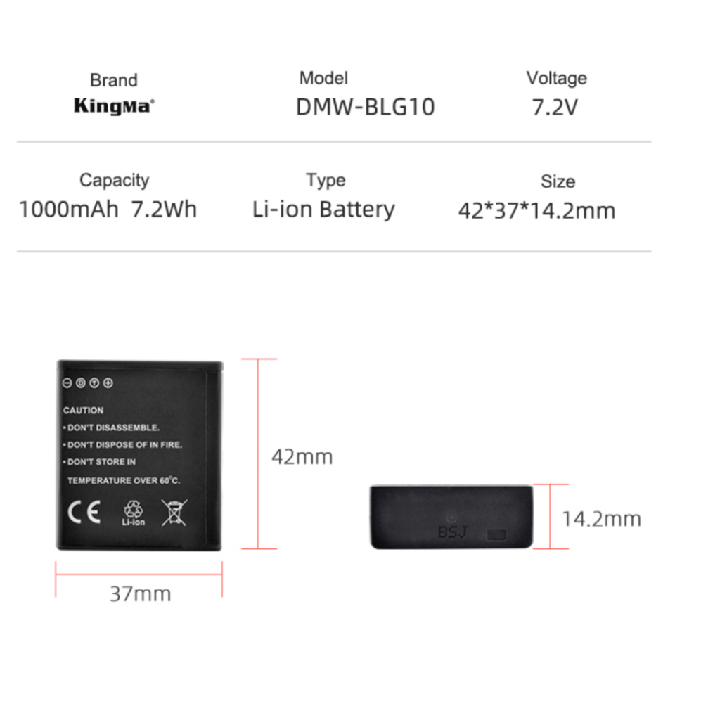 แบตเตอรี่กล้องและแท่นชาร์จ DMW-BLG10 BLG10E BLE9 สำหรับกล้อง Lumix DMC ...