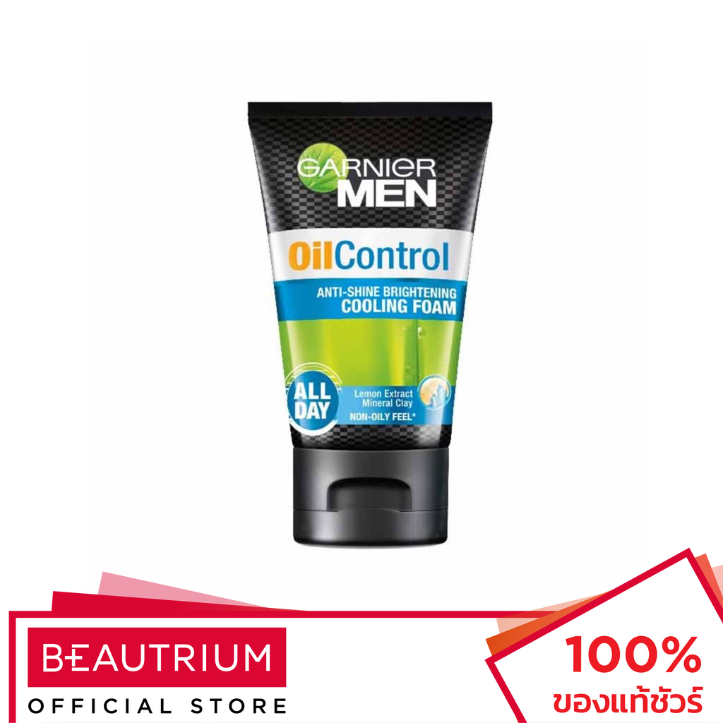 GARNIER Men Oil Control Anti-Shine Brightening Cooling Foam โฟมล้างหน้า ...