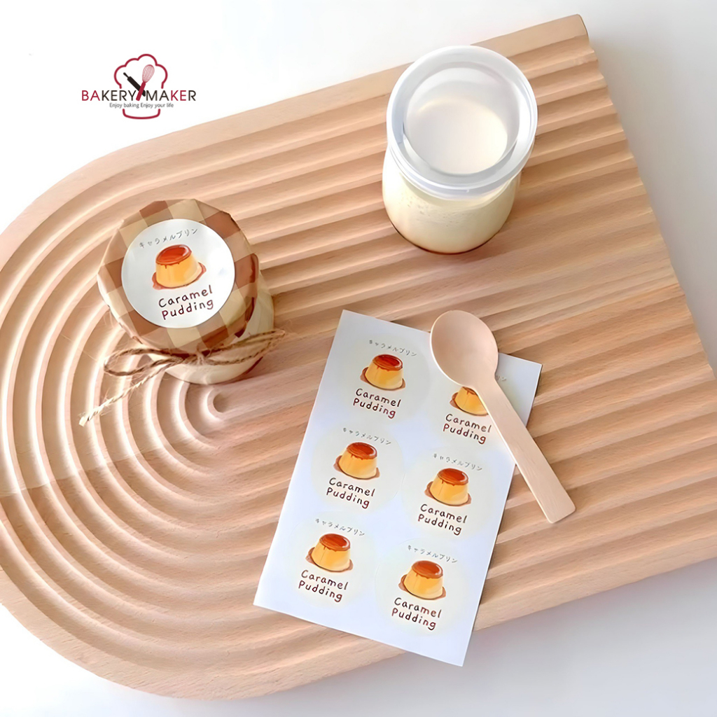 สติ๊กเกอร์ดวงกลม Caramel Pudding 30 ดวง / สติกเกอร์ พุดดิ้ง ตกแต่งกล่อง Sticker DIY | Shopee ...