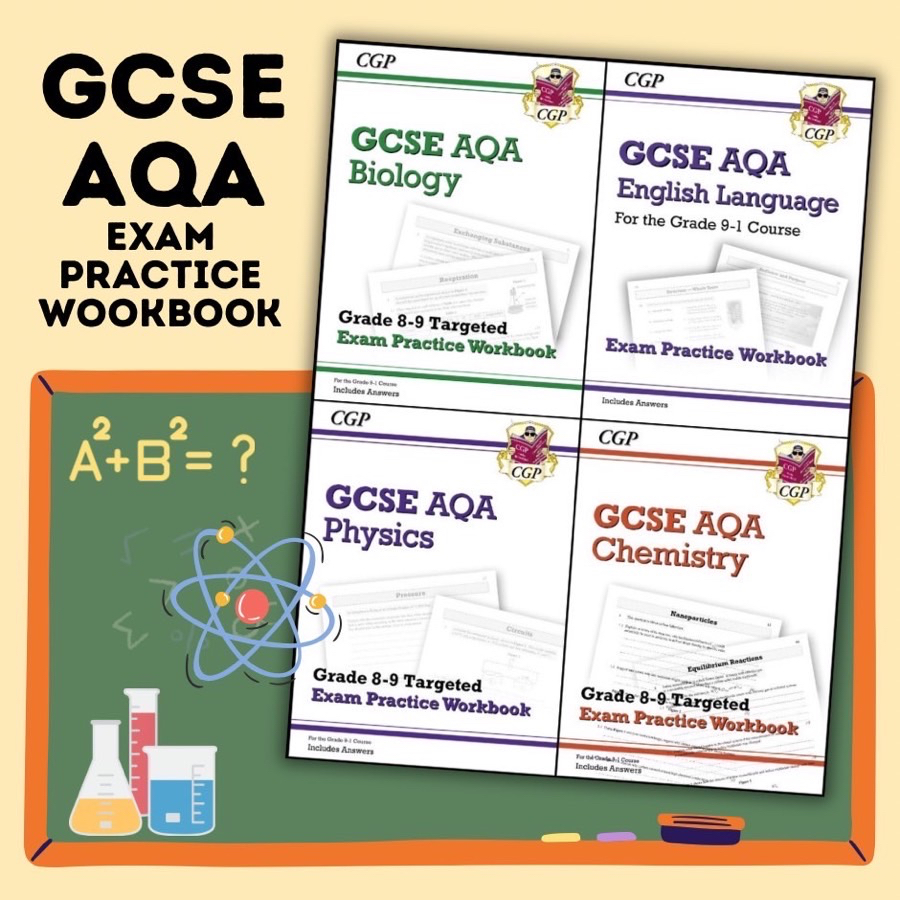 หนังสือชุด GCSE AQA ข้อสอบ แบบฝึกหัด มัธยม เด็กโต อังกฤษ ชีวะ ฟิสิกส์ ...