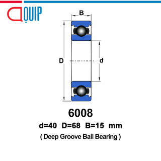 FAG ตลับลูกปืน เม็ดกลม 6008 (แบบไม่มีฝา) 6008-2RS (ฝายาง) 6008ZZ (ฝา ...