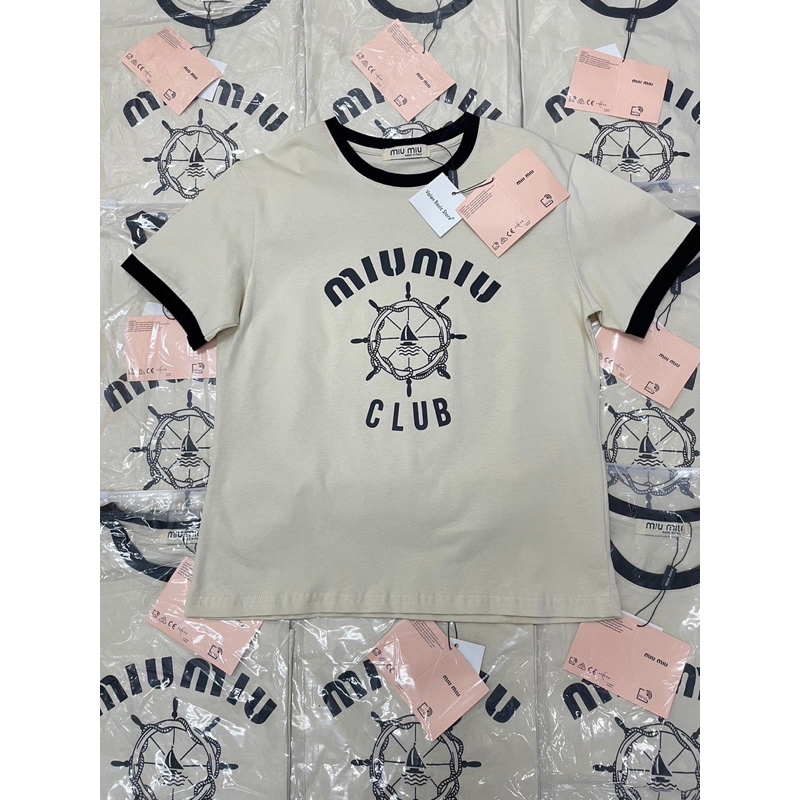 เสื้อยืด สีตัดทูโทน สกรีนmiumiu | Shopee Thailand