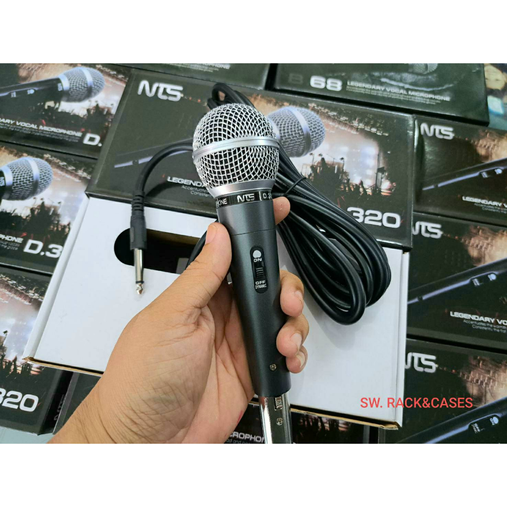 ไมคโครโฟนสาย NTS รุ่น D320 ด้ามไมค์โลหะ พร้อมสายยาวแท้ยาว 4.5 เมตร สินค้าแท้บริษัท NTS เสียงดี ...