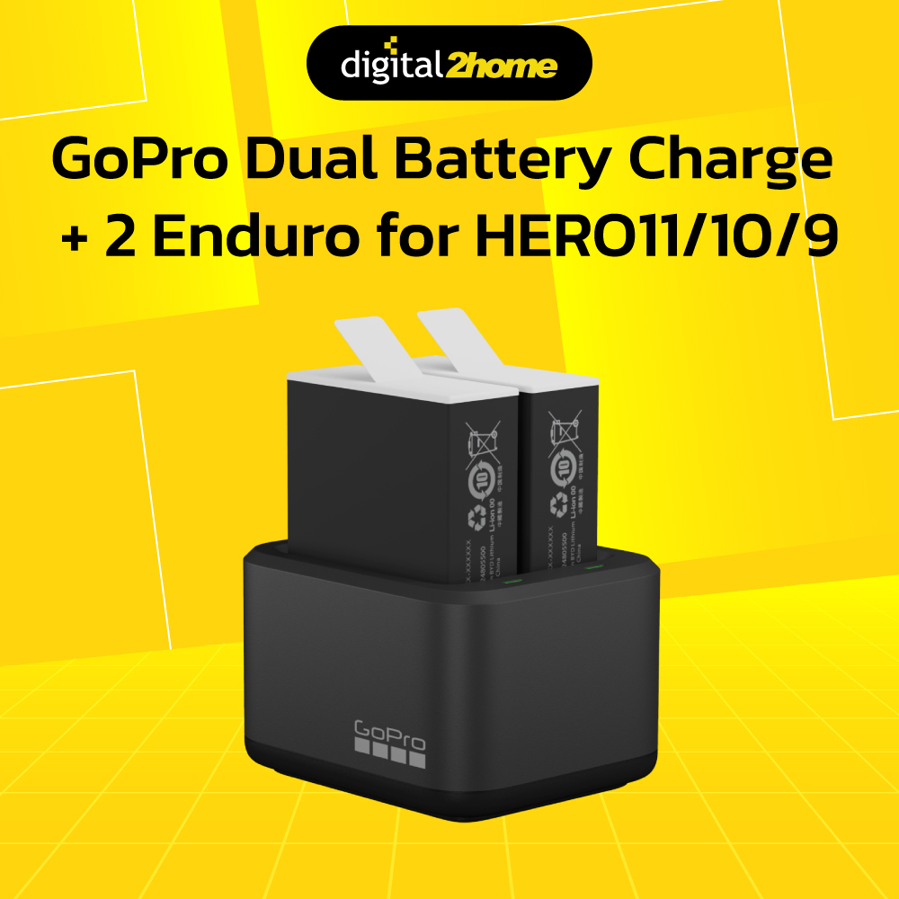 GoPro Dual Battery Charge + 2 Enduro for HERO11/10/9 Black | Shopee ...