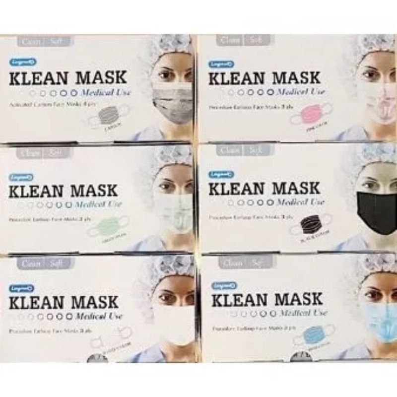 หน้ากากอนามัย Klean Mask สำหรับใช้ครั้งเดียว 1 กล่องมี 50 ชิ้น | Shopee ...
