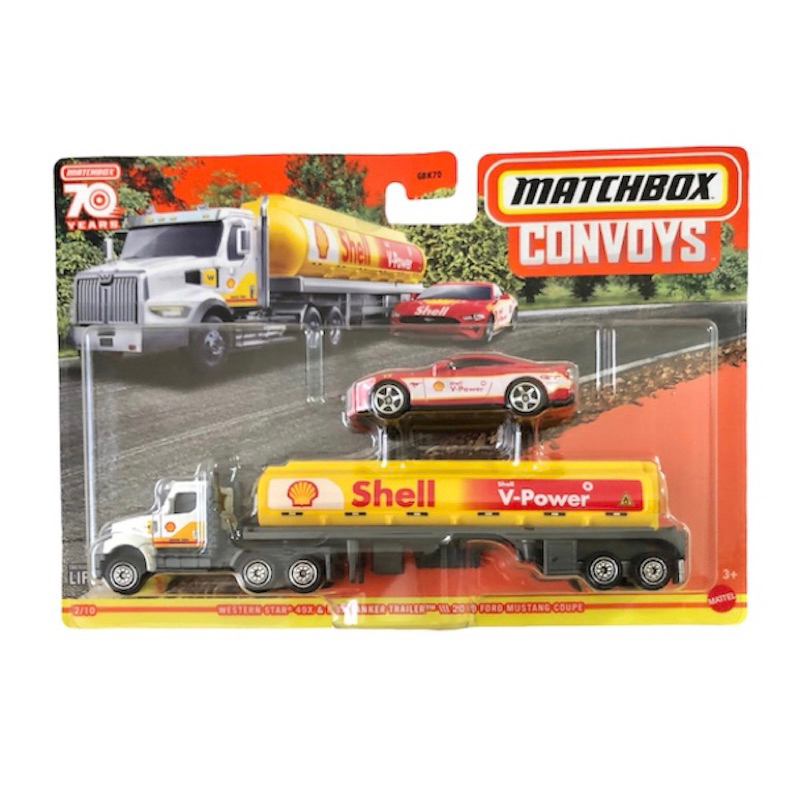 Matchbox Convoys Shell 2019 Ford Mustang Coupe + Western Star 49X & MBX ...