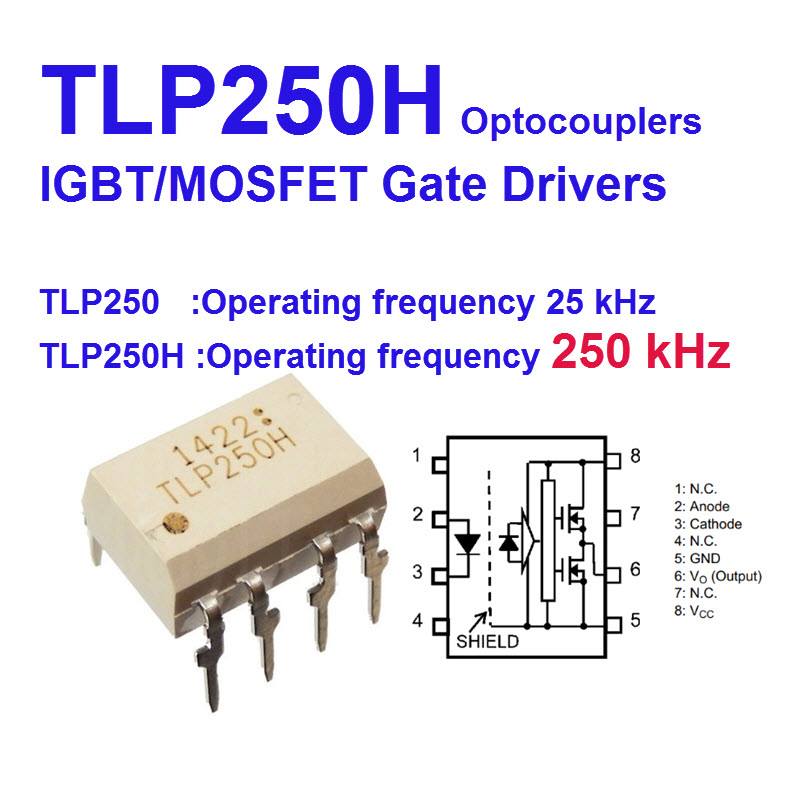 TLP250H Freq 250kHz TLP250(25kHz) Optocouplers IGBT/MOSFET Gate Drivers ( ของแท้) | Shopee Thailand