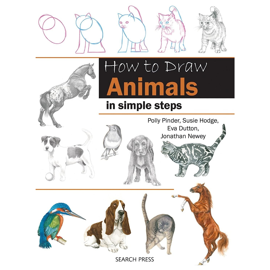 How to Draw Animals in Simple Steps Learn how to draw cute household ...