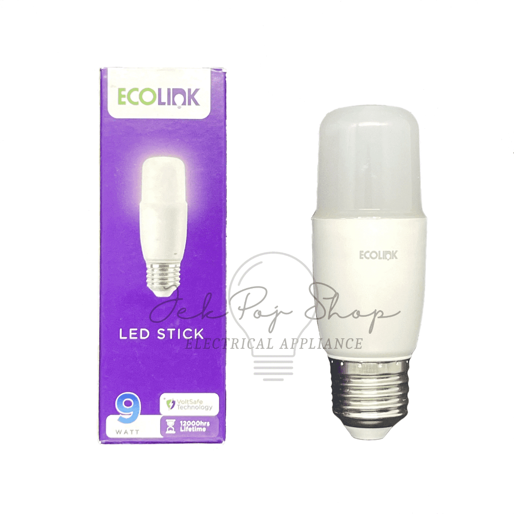 หลอดไฟ ทรงกระบอก LED STICK BULB 9W 11W ขั้ว E27 ยี่ห้อ EcoLink มีแสงขาว ...