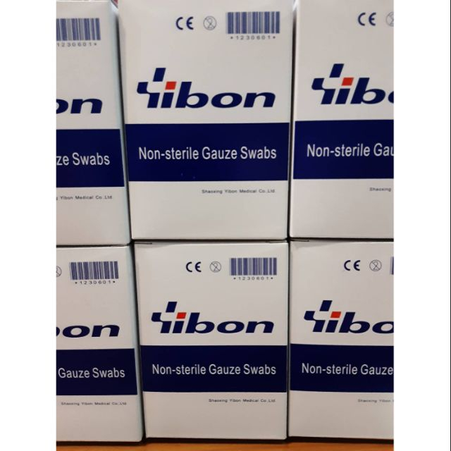 **คละยี่ห้อ*ผ้าก๊อซ 8 พับ ยิบบอน Yibon gauze swabs /กล่อง (10ซอง/กล่อง ...