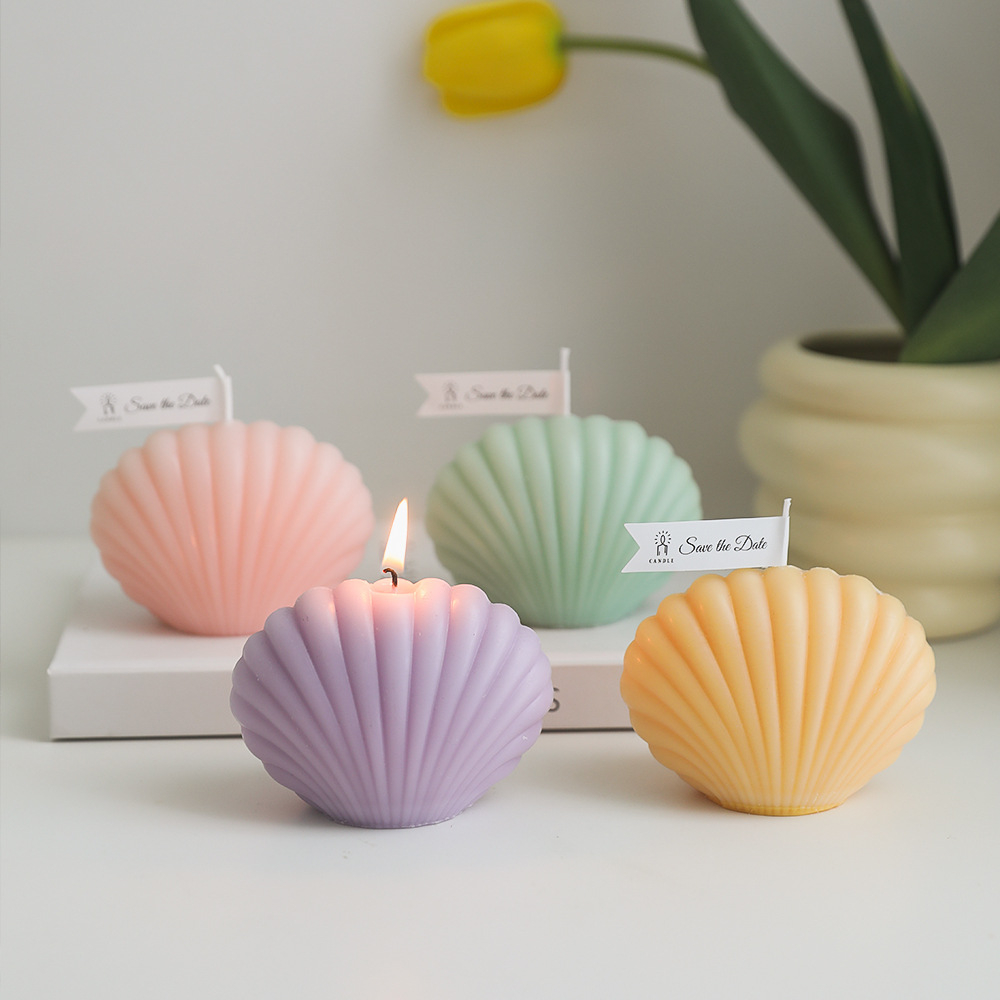 O•urHome [พร้อมส่ง] เทียนหอมเปลือกหอย Seashell scented candle ของขวัญ ...