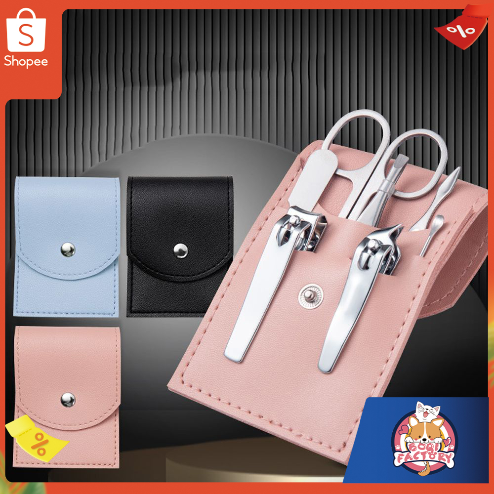 Boqi Factory กรรไกรตัดเล็บขบปลายแหลม สแตนเลสสตีล 7ชิ้น แหนบ ทำเล็บมือเล็บเท้า Nail Clippers ...