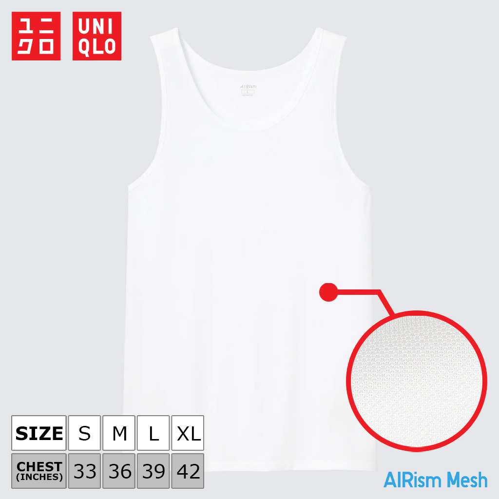 เสื้อกล้าม Uniqlo AIRism Mesh - 00 White | Shopee Thailand