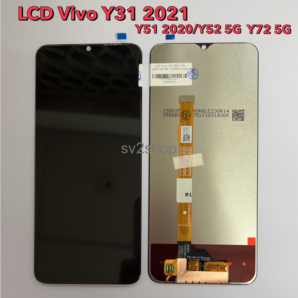 จอใช้สำหรับ Vivo LCD V2036 Y31 2021 Y51 2020 Y52 5G Y72 5G หน้าจอ ...