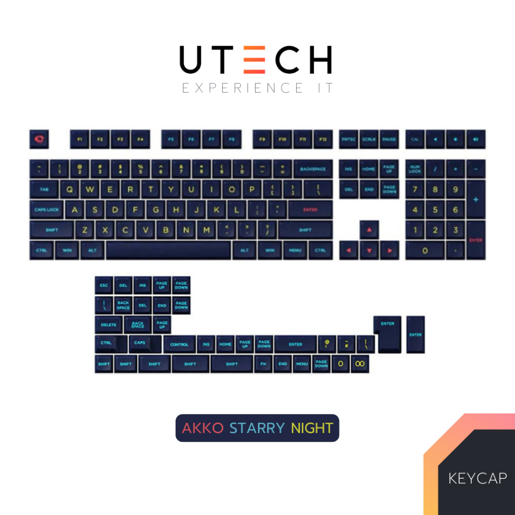 คีย์แคป Akko OSA Profile keycaps set - Starry Night 185 ปุ่ม PBT ...