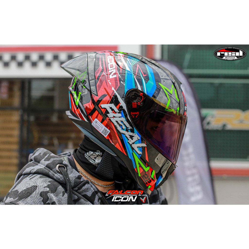 หมวกกันน็อค REAL FALCON FIRE STORM / VICTORY / ICON ส่งไว!! | Shopee ...