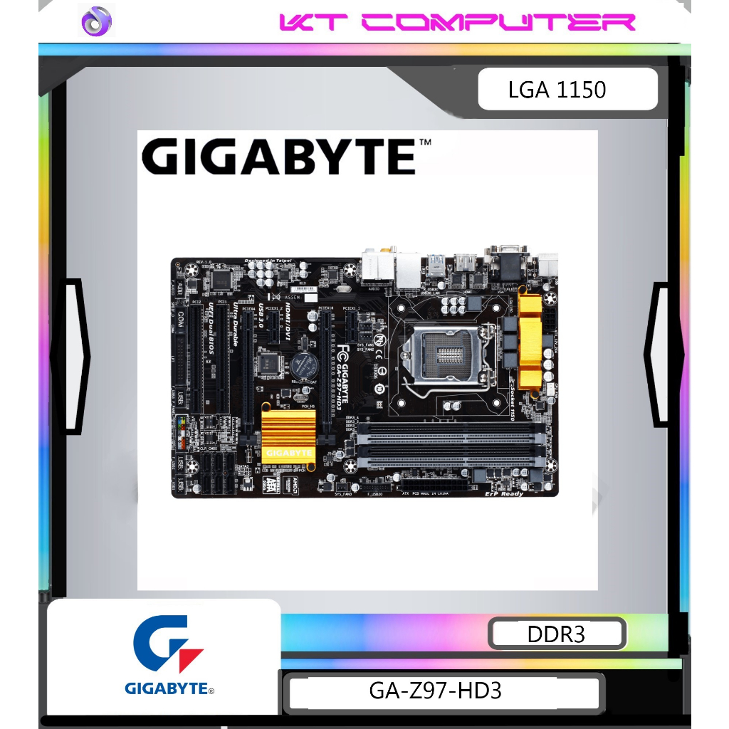 1150/MAINBOARD/GIGABYTE GA-Z97-HD3/DDR3 | Shopee Thailand