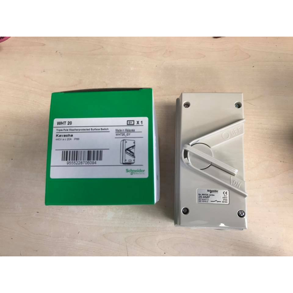 สวิตซ์สับกันน้ำ ยี่ห้อ Schneider WHD WHT 20A 35A | Shopee Thailand