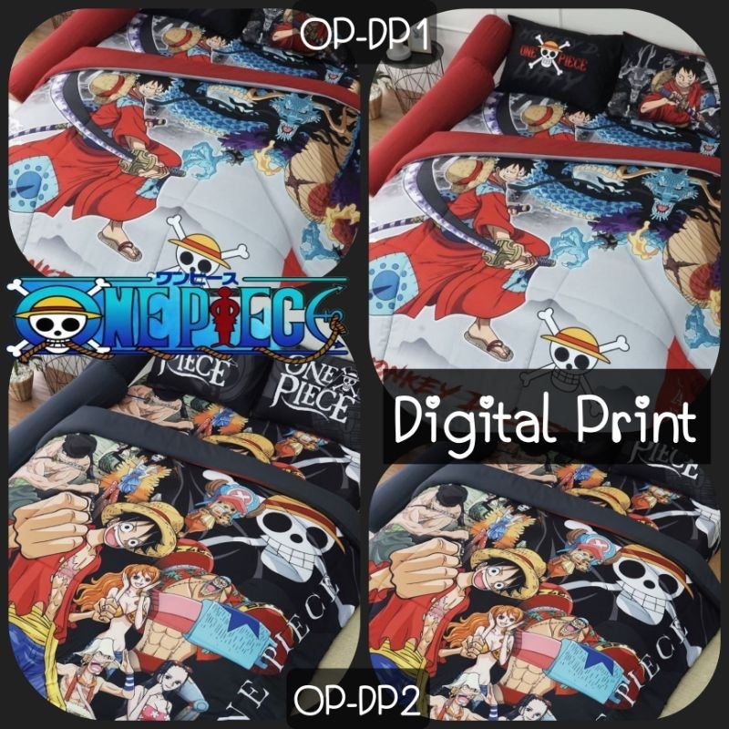 One piece (Digital Print) : ผ้าปูที่นอน+ผ้านวม (ครบเซ็ต) ขนาด 5,6ฟุต ...