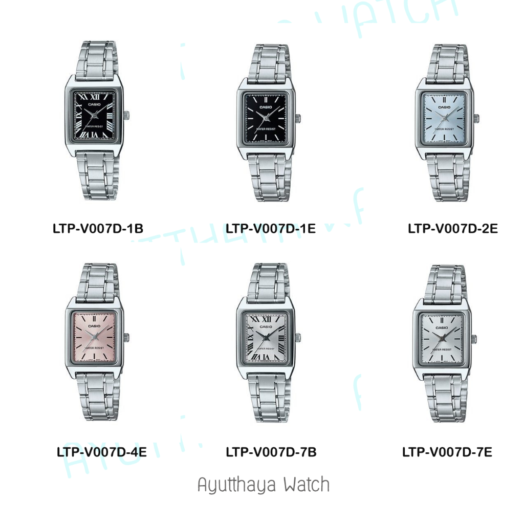 [ของแท้] Casio นาฬิกาข้อมือ รุ่น LTP-V007D-1B LTP-V007D-1E LTP-V007D-2E ...