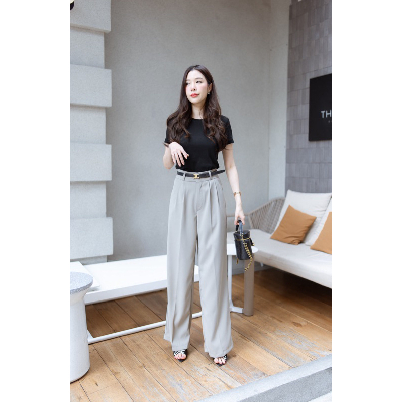 Basic Pant (กางเกงผ้าลินลี่ ขากระบอก #934) | Shopee Thailand