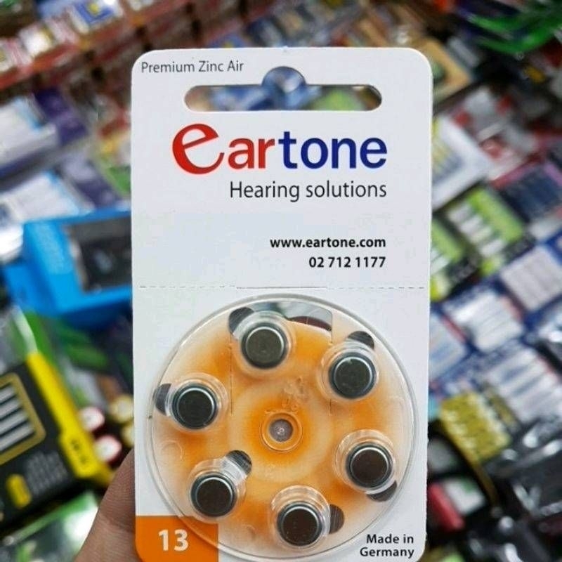 ถ่านเครื่องช่วยฟัง Eartone 13, A13, PR48 แพค6ก้อน 1.45V ของใหม่ ของแท้ Made in Germany | Shopee ...