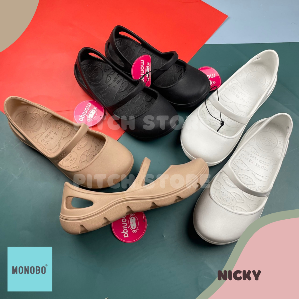 Monobo รองเท้าคัชชูยางแบบสวม รุ่น Nicky (5-8) | Shopee Thailand