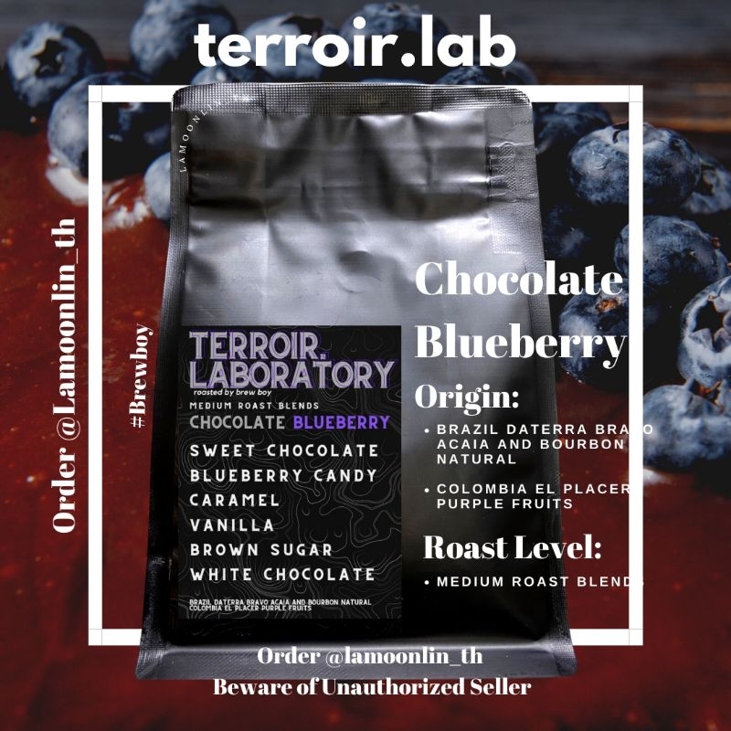 เมล็ดกาแฟ " Chocolate Blueberry " - Terroir Lab - Medium Roast - 250g ...