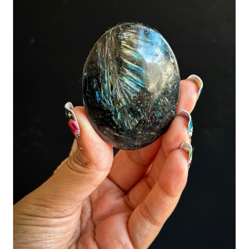1 PC Arfvedsonite Palm Stone, Stone of Manifestation, Arfvedsonite ...