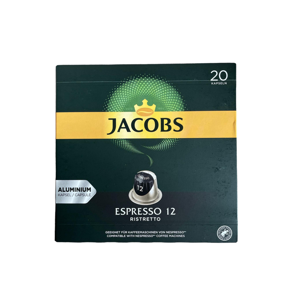กาแฟแคปซูล Nespresso Jacobs Capsule Espresso Ristreto 12 สำหรับเครื่อง ...