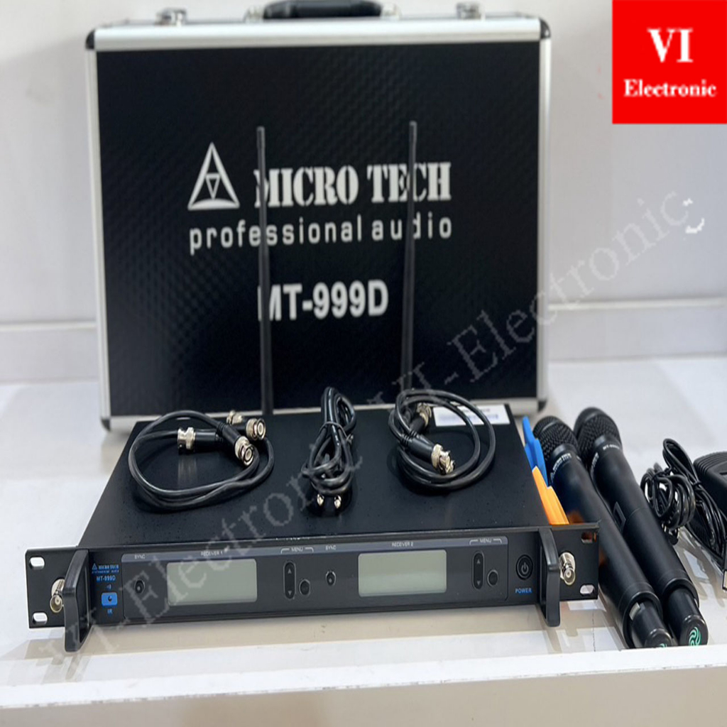 ไมค์ลอยMicrotech mt-999d รับ-ส่งสัญญาณ 80-100 เมตร คลื่นความถี่ใหม่ 803-806MHz ความถี่ย่านUHF ...
