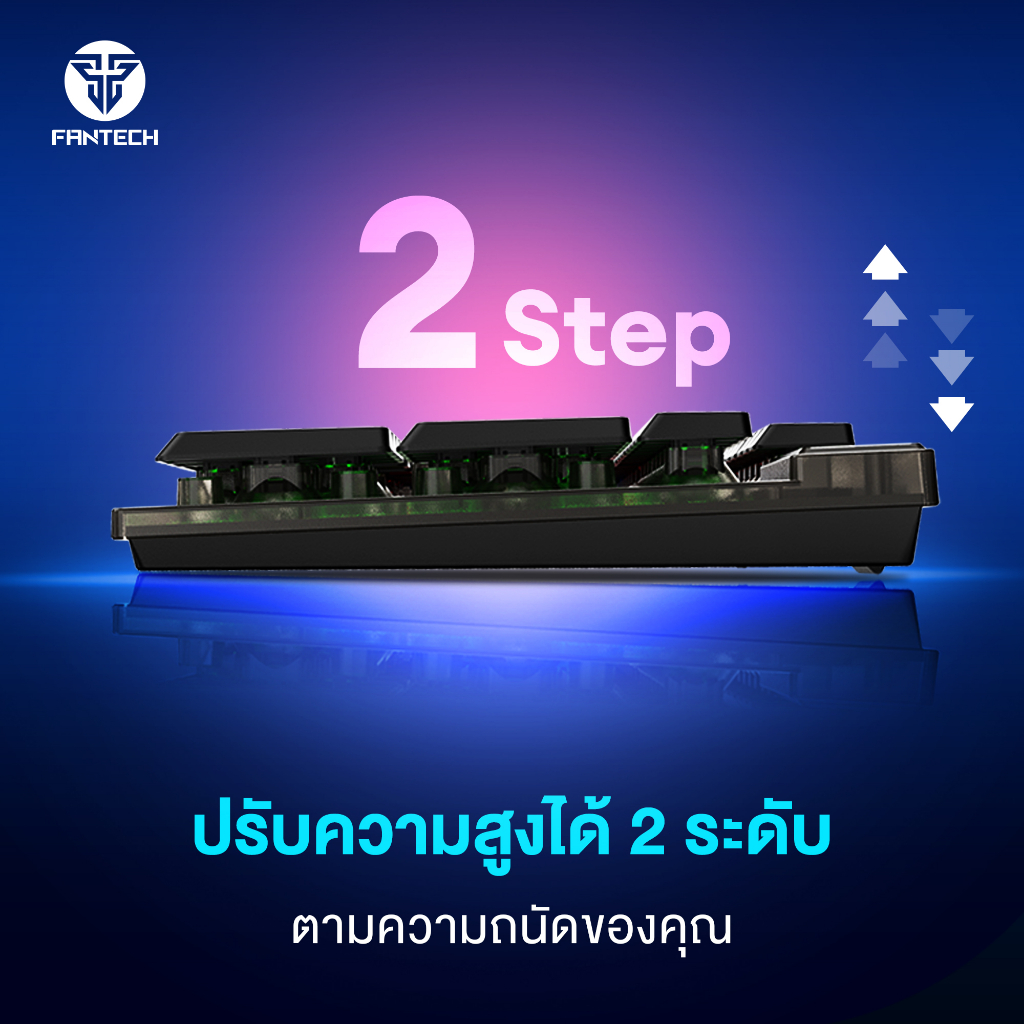FANTECH รุ่น K514 คีย์บอร์ดเกมมิ่ง Semi Mechanical ไฟ RGB Gaming Keyboard | Shopee Thailand