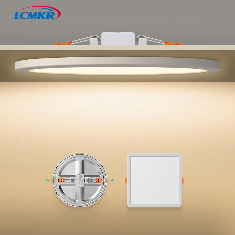 LCMKR LED ดาวไลท์ แบบบาง โคมไฟเพดาน 6W8W15W20W ดาวน์ไลท์กลม ดาวน์ไลท์สแควร์ Downlights โคมไฟ ...